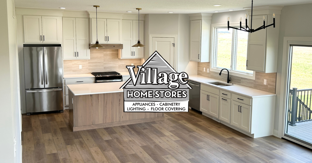 Shoji White and Rustic Beech Almond Kitchen Design | Village Home Stores
